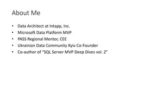 SQL Server Deep Dive, Denis Reznik | PPTX