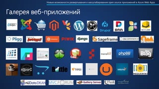 Новые возможности развертывания и масштабирования open source приложений в Azure Web Apps | PPTX ...