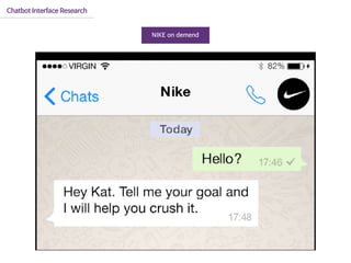 챗봇 인터페이스 조사 최종 | PPT