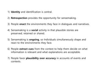 Organizing and the Process of Sensemaking | PDF