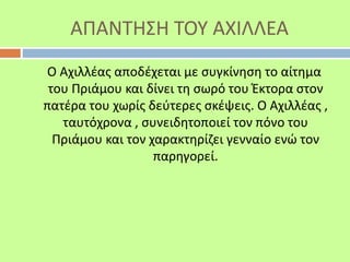 Η ικεσία στην Ιλιάδα | PPTX