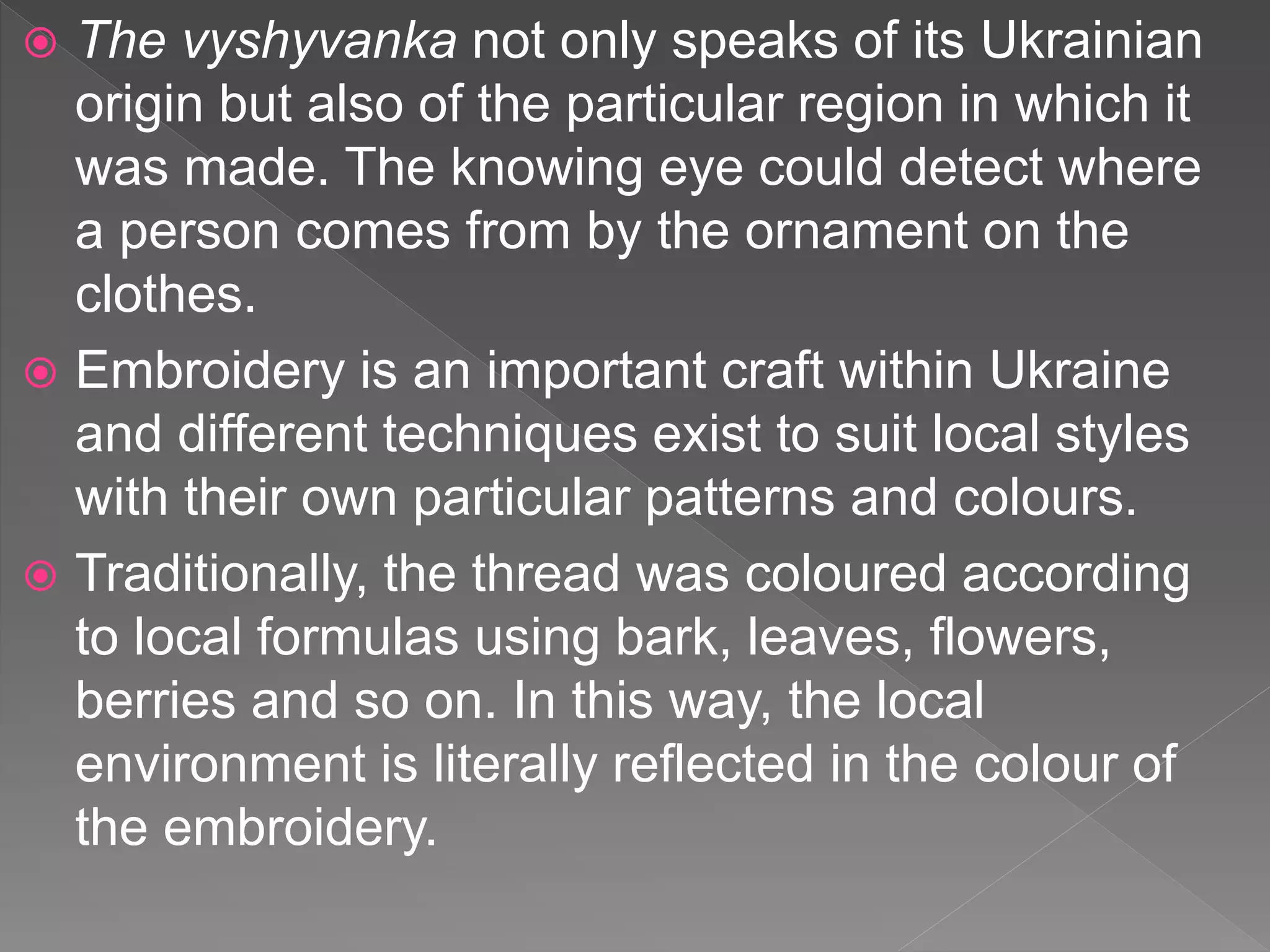Ukrainian vyshyvanka | PPTX