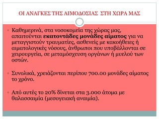 αιμοδοσια | PPTX