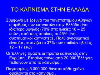 ΚΑΠΝΙΣΜΑ | PPT