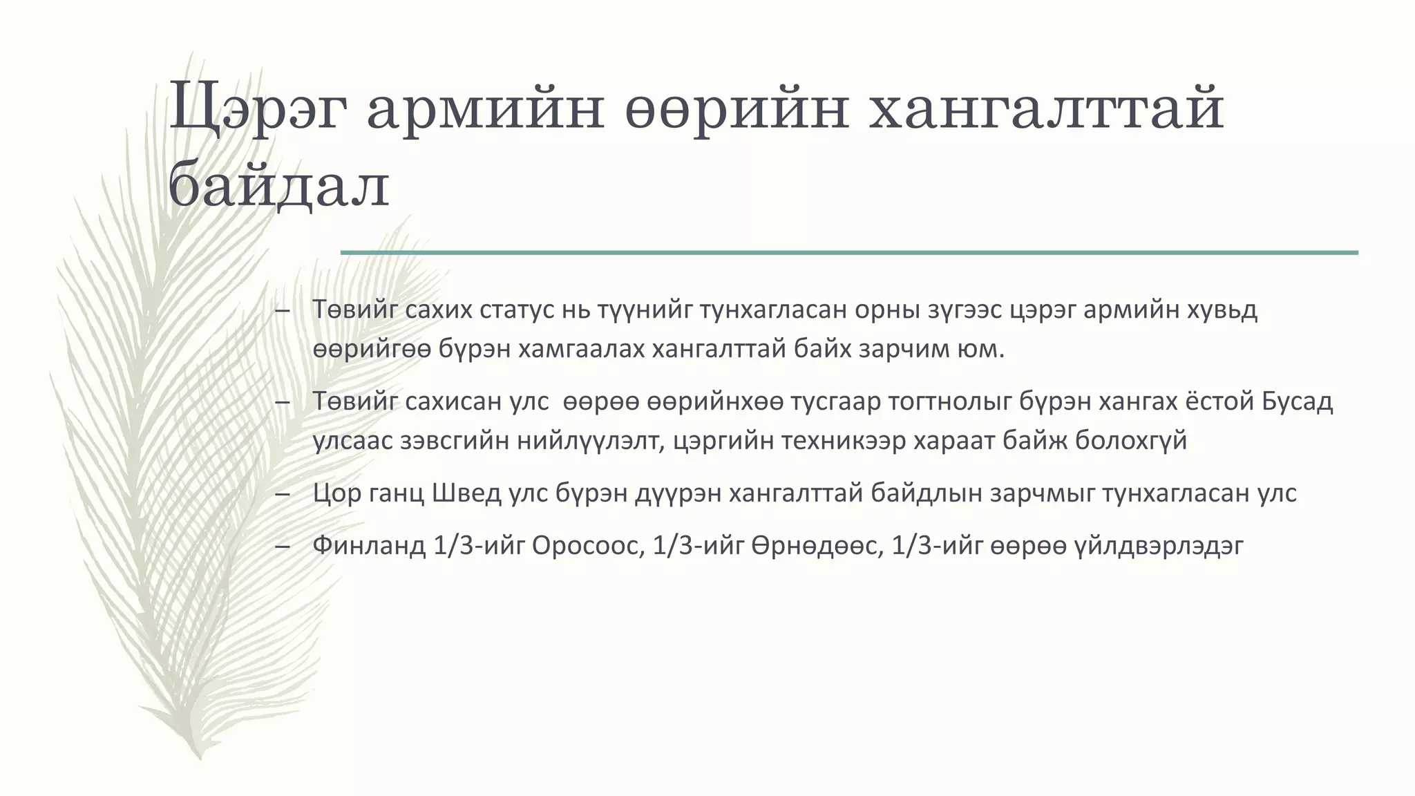 жижиг улсын гадаад бодлогын хувилбар Pptx