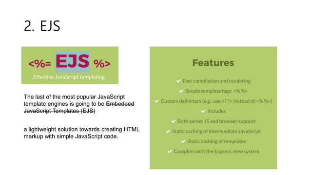 Java Script Template Engine 비교하기 | PPT