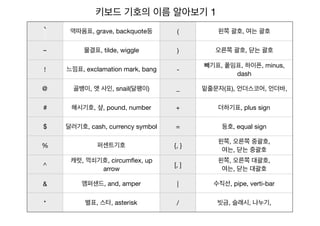 키보드 키와 기호 이름 알아보기 | PDF | Computing | Technology & Computing