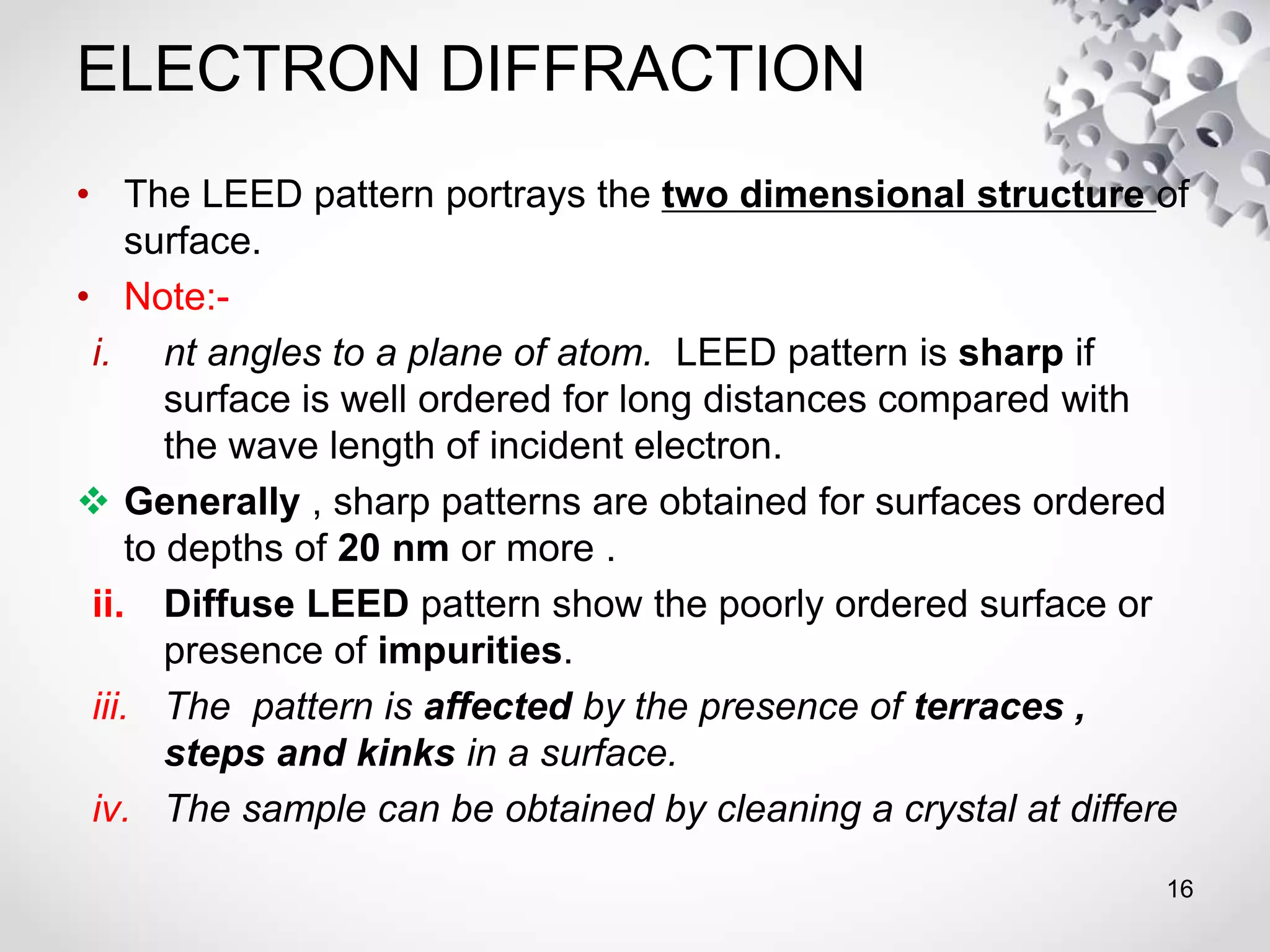 .Electron diffraction for m.sc, student complete unit | PPTX