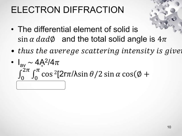 .Electron diffraction for m.sc, student complete unit | PPTX