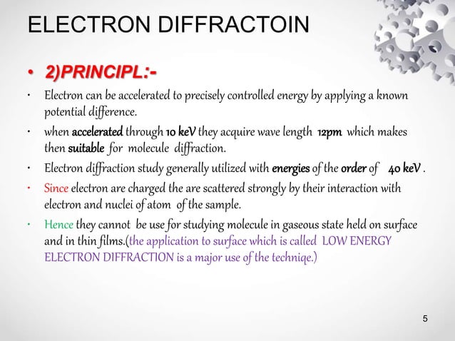 .Electron diffraction for m.sc, student complete unit | PPTX