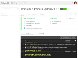 モノグサ万歳！Webデザイナーがesa→GitHub→Travis CI→Hexoで、ポートフォリオのビルドを自動化した話 #ltlovers | PDF