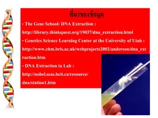 Biology Lab: Plant DNA Extraction | PPTX