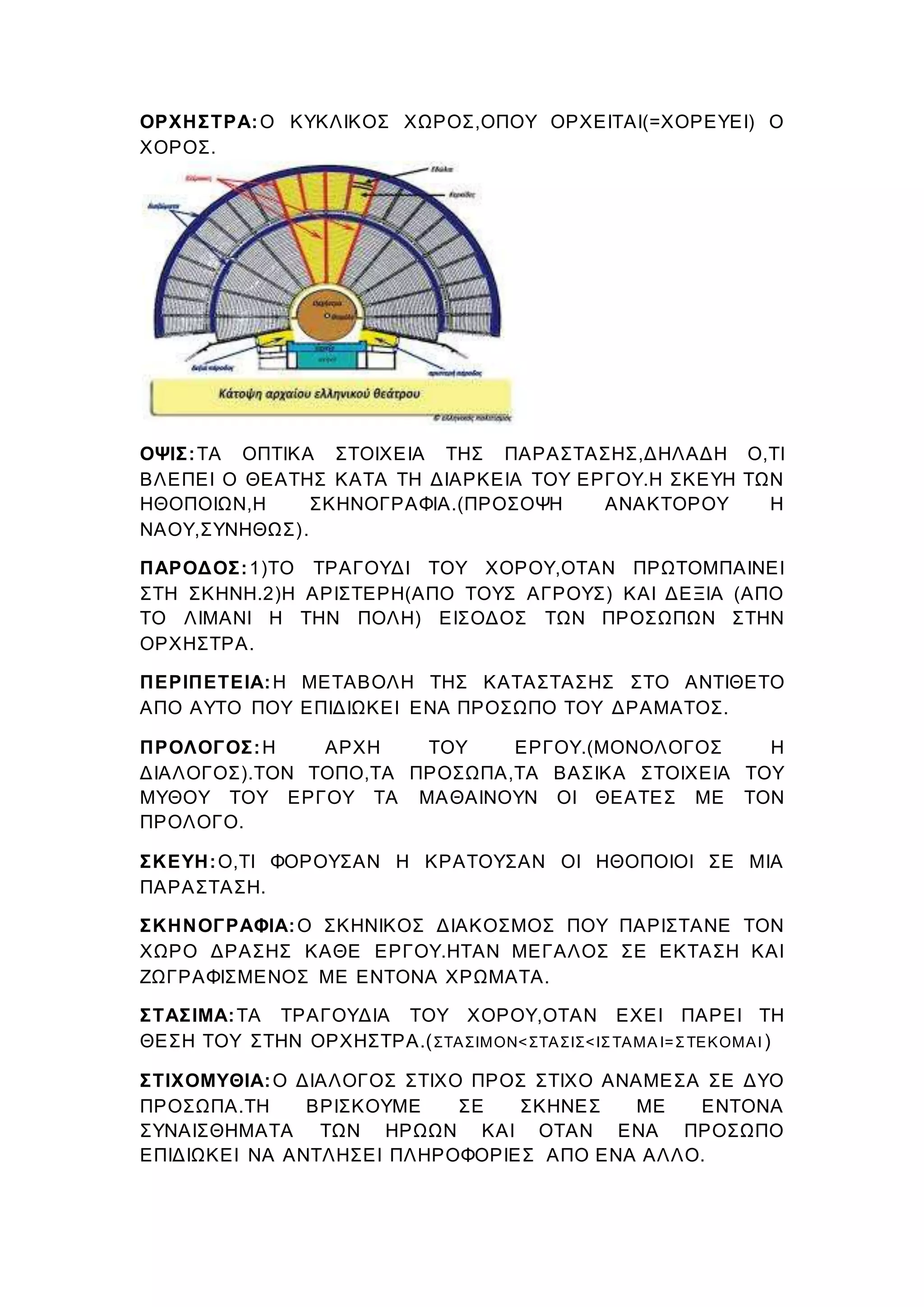 ΒΑΣΙΚΟΙ ΟΡΟΙ ΣΤΗΝ ΑΡΧΑΙΑ ΕΛΛΗΝΙΚΗ ΤΡΑΓΩΔΙΑ Γ΄ΓΥΜΝΑΣΙΟΥ | DOCX