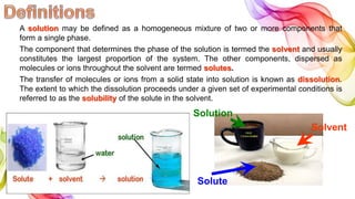 Solution (Chemistry) MANIK | PPSX | Chemistry | Science