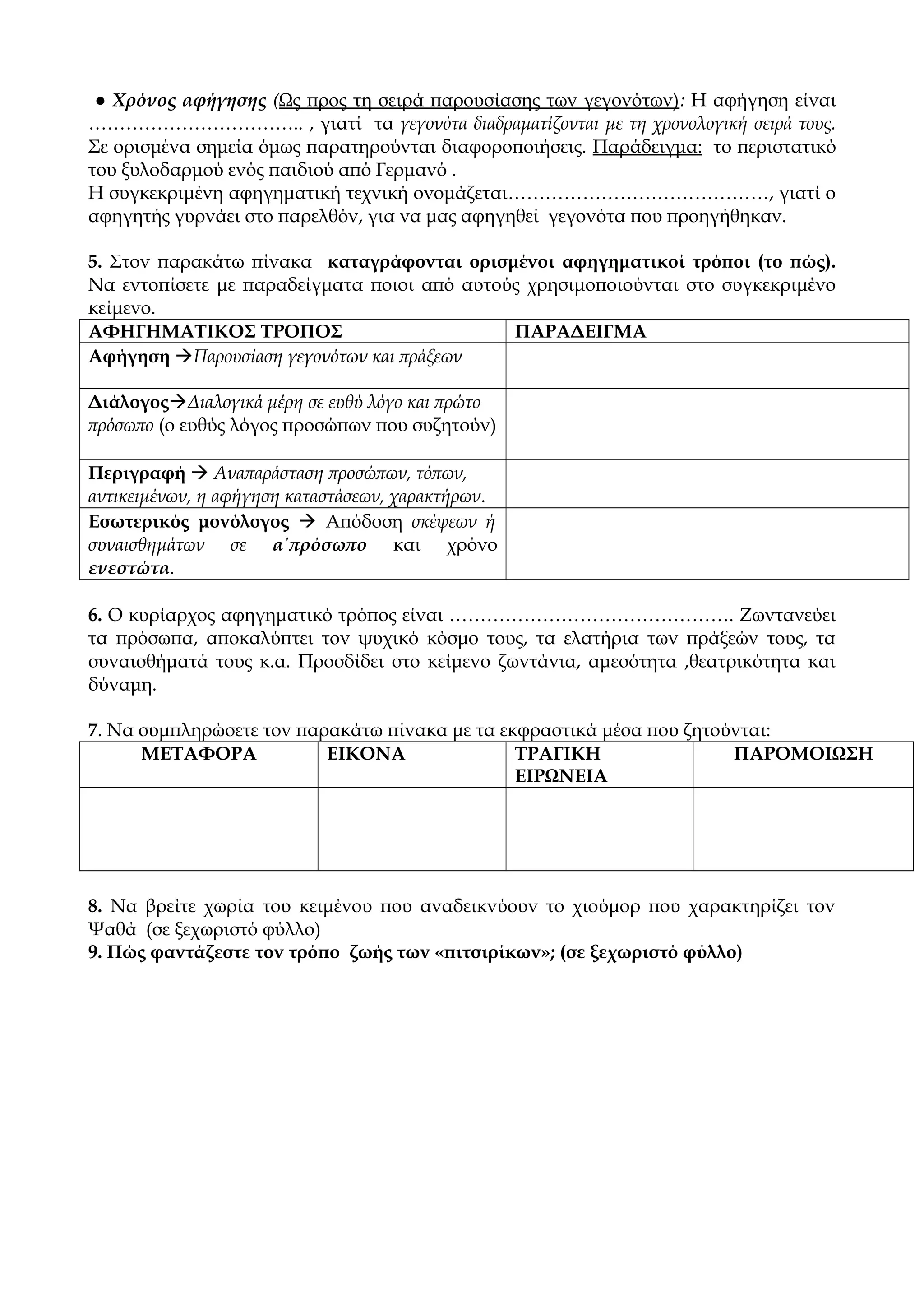 οι πιτσιρικοι φυλλο εργασιας | ODT