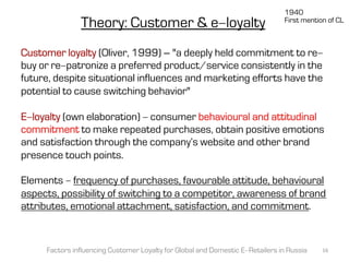 Factors influencing Customer Loyalty for Global and Domestic E ...