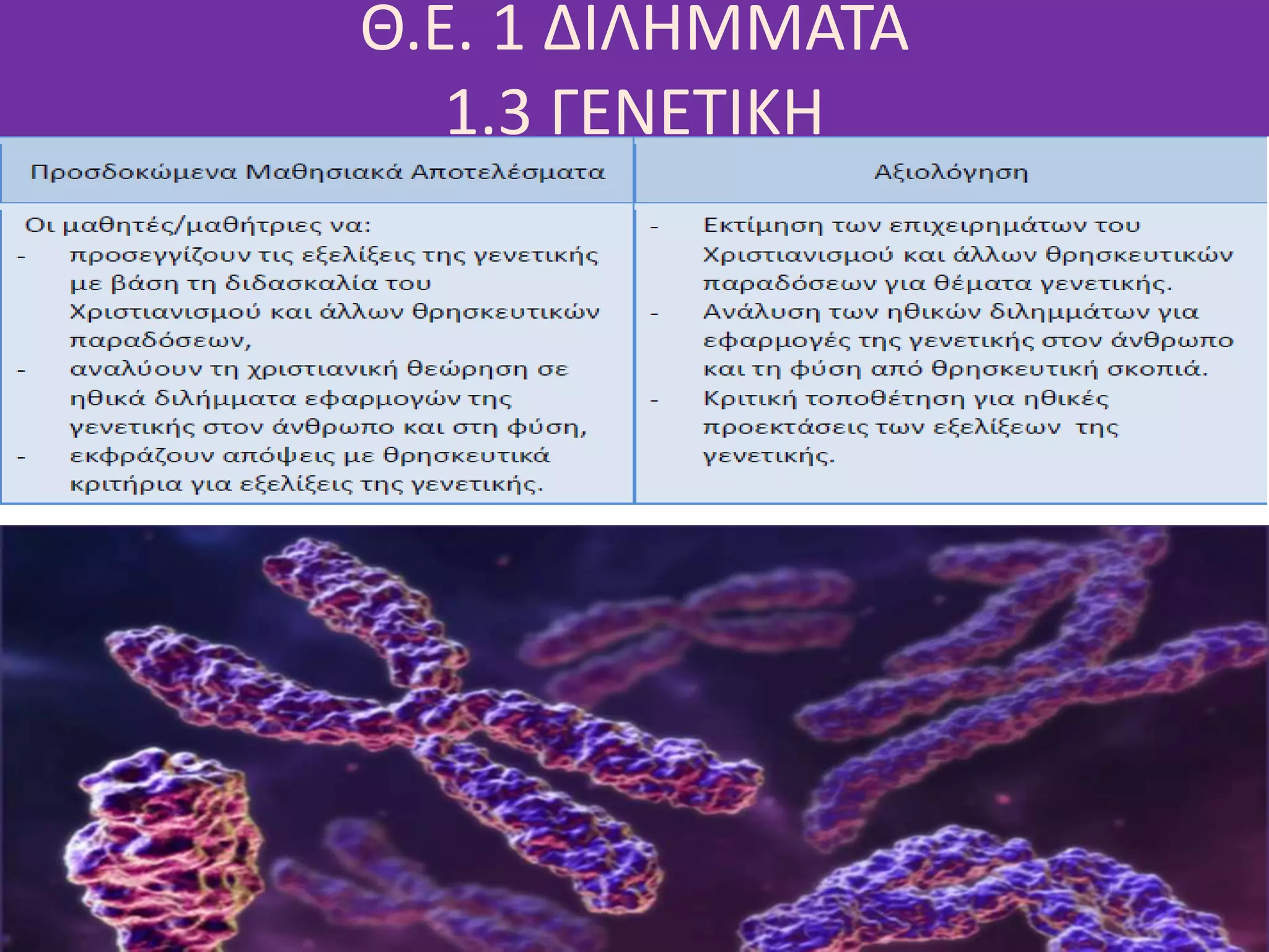 Θ.Ε.1.3 ΓΕΝΕΤΙΚΗ | PPTX