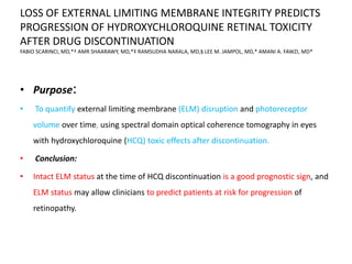 Hydroxychloroquine retinopathy screening guidelines | PPTX