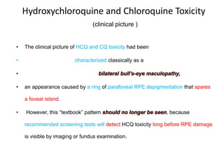 Hydroxychloroquine retinopathy screening guidelines | PPTX