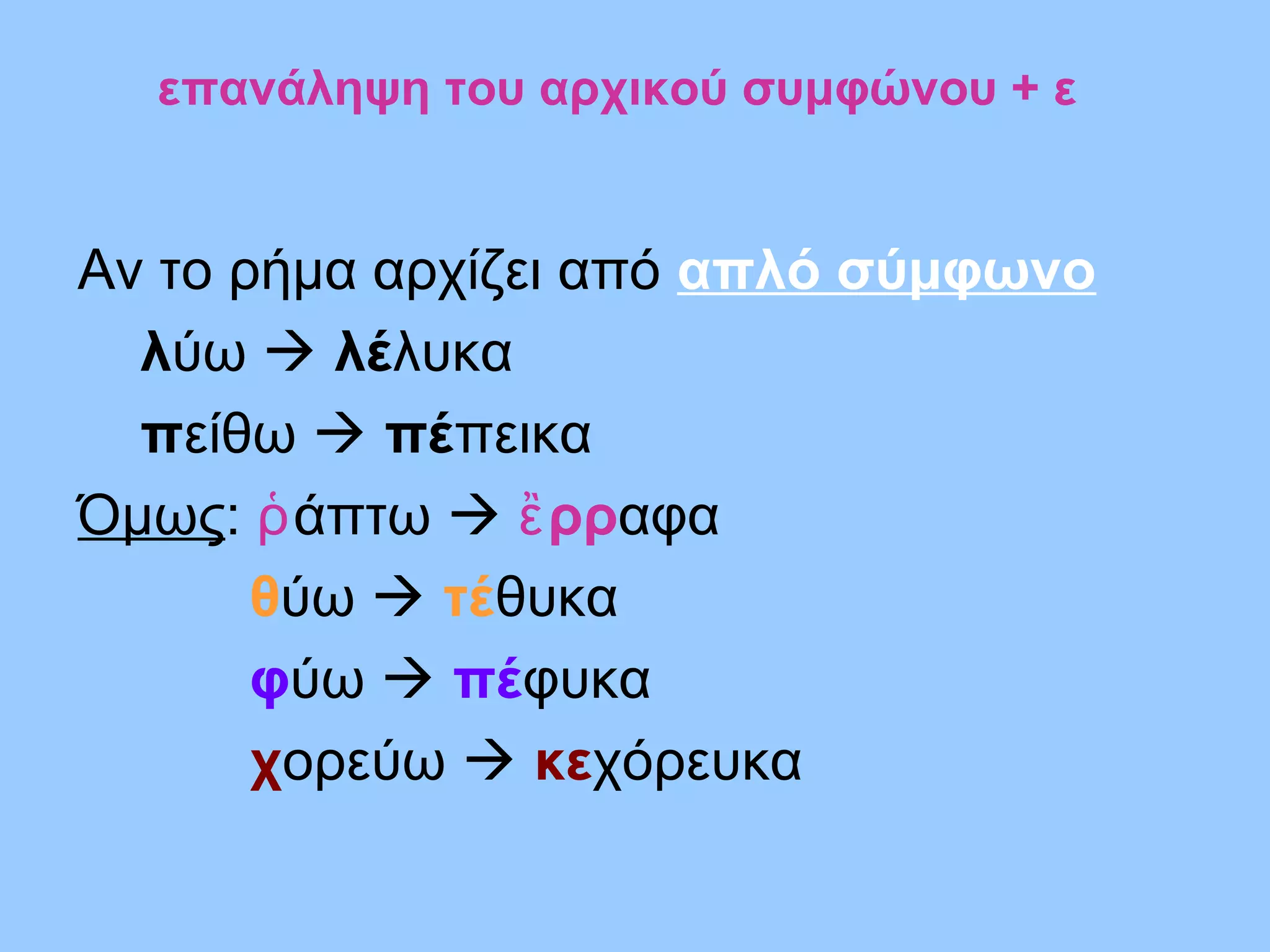 παρακείμενος υπερσυντέλικος | PPT