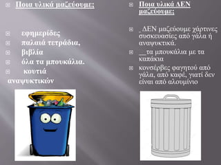 ανακυκλωση!! | PPTX