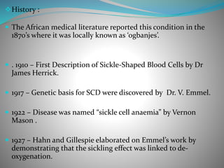 sickel cell anemia | PPTX