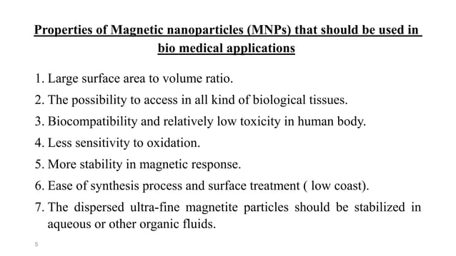 magnetic nano particles in bio medical applications | PPTX | Physics ...