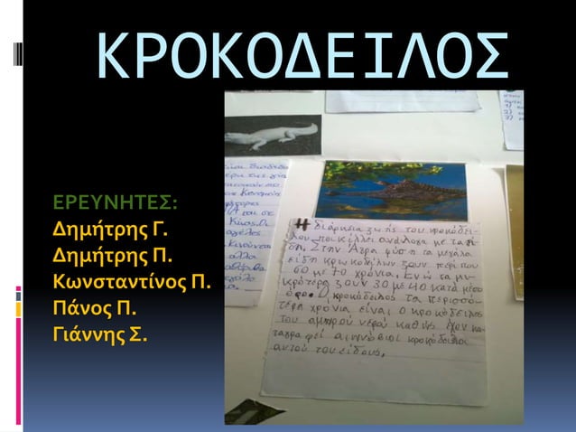 κροκοδειλος-Χρύσα Κοκορίκου | PPT