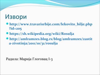 Росуља - М. Глоговац | PPT