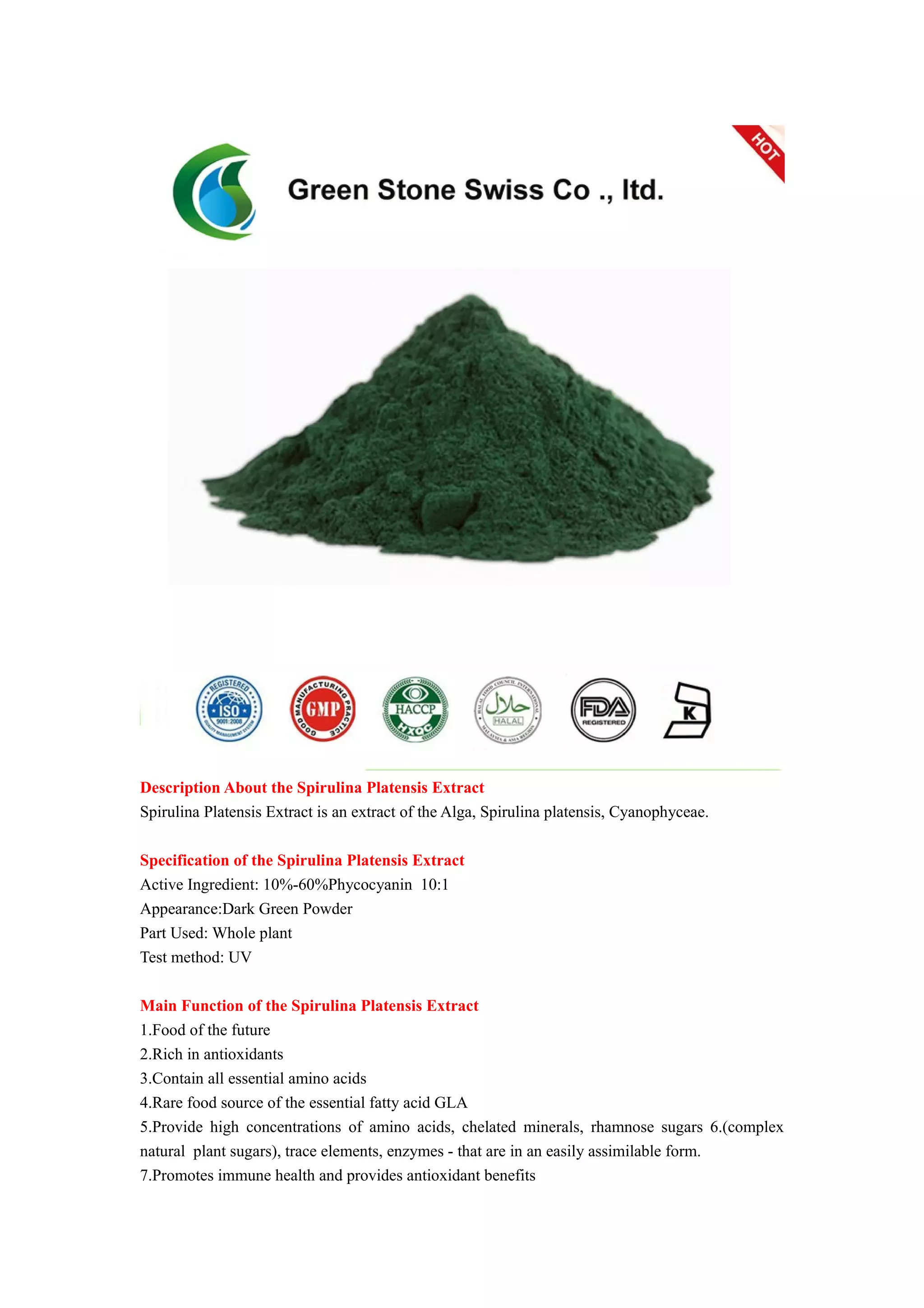 Spirulina Platensis Extract | DOC