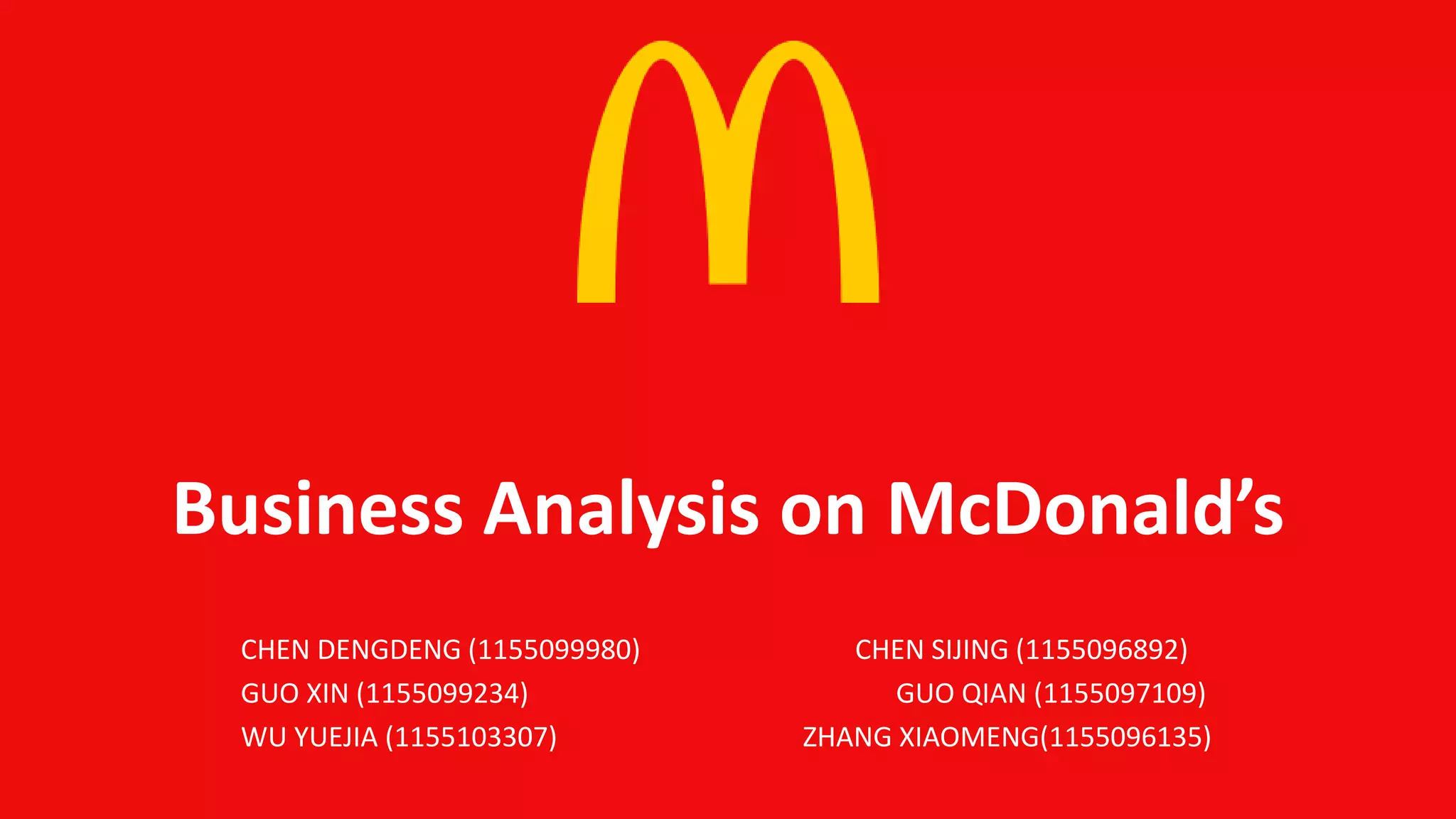 Business model of Mcdonald's | PPTX