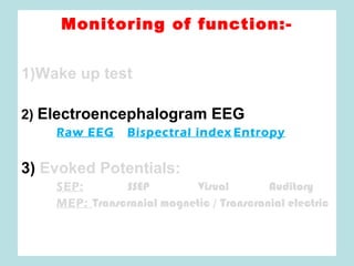 Advances in neuro anesthesia monitoring | PPT