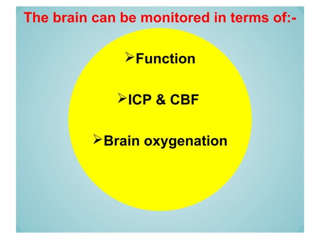 Advances in neuro anesthesia monitoring | PPT | First Aid | Injuries