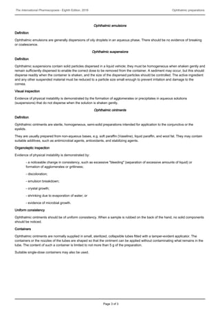 .Ophthalmic preparations | PDF