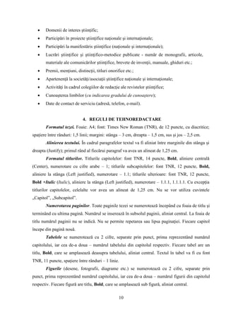 .Cerințe pentru redactarea tezei de doctorat 2019 | PDF