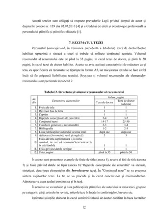 .Cerințe pentru redactarea tezei de doctorat 2019 | PDF