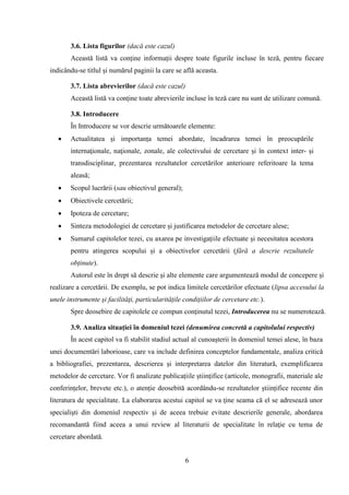 .Cerințe pentru redactarea tezei de doctorat 2019 | PDF