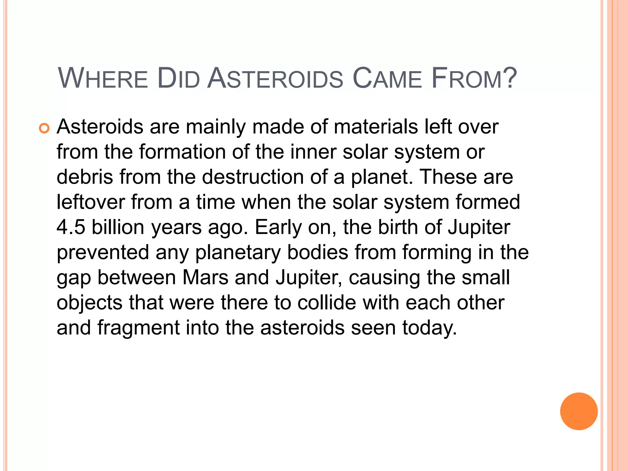 .Physics presentation - Asteroids | PPTX