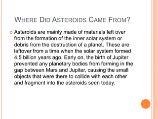 .Physics presentation - Asteroids | PPT