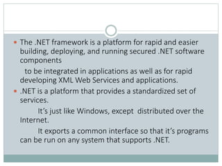 .Net framework | PPT