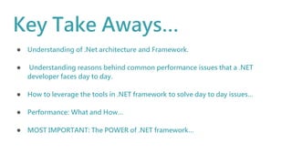 .Net Architecture and Performance Tuning | PPTX