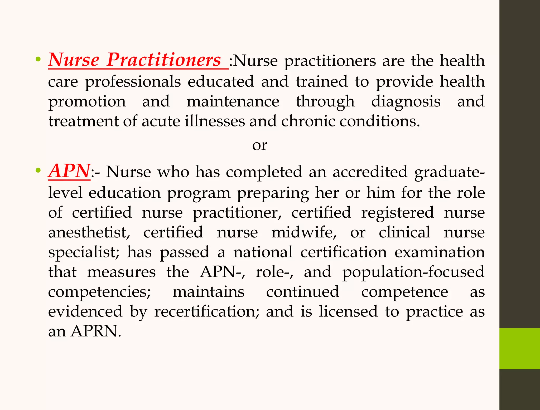 COMPETENCIES OF NURSE PRACTITONERS OR APN | PPTX