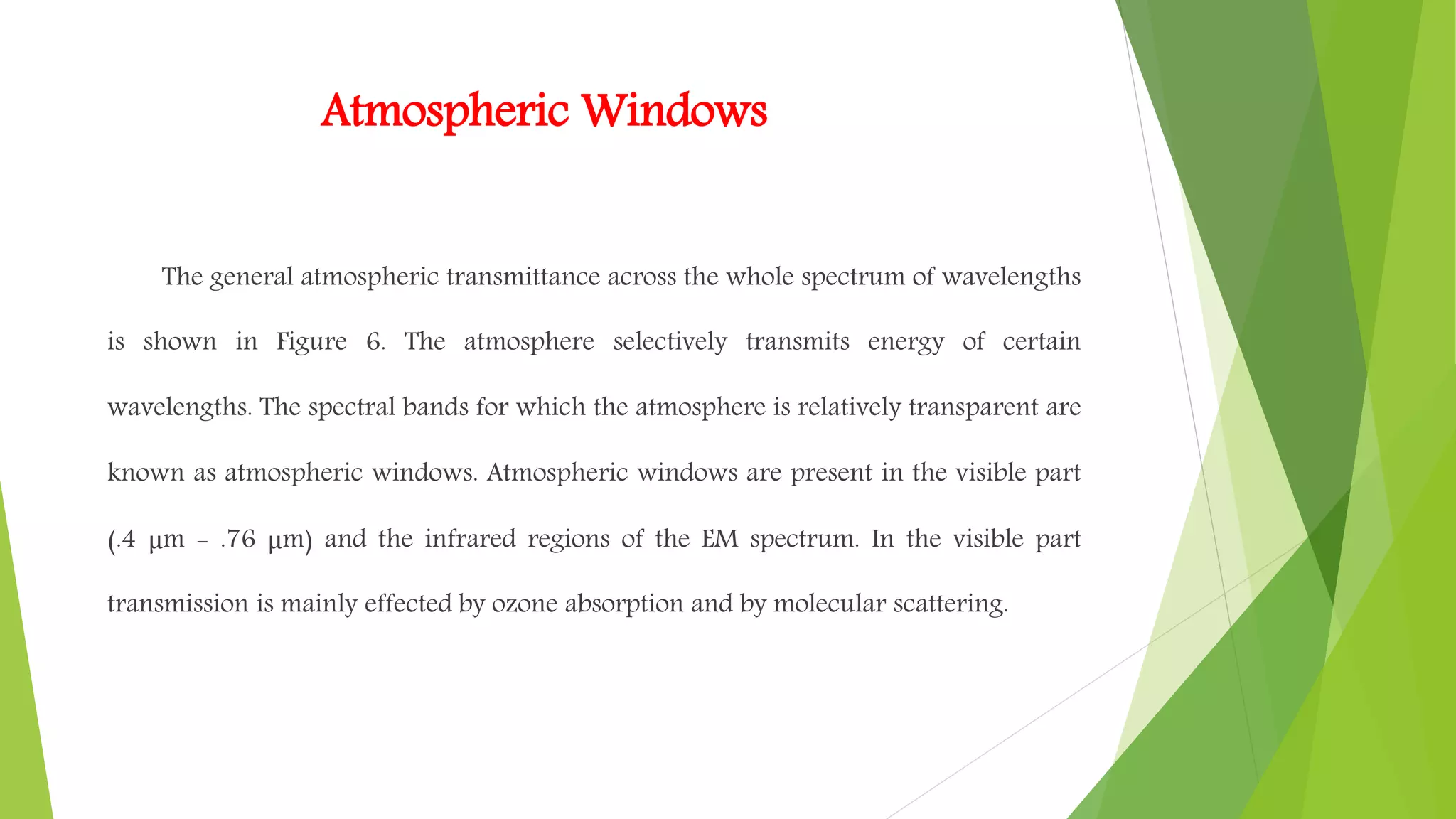 . Atmospheric window and reflectance curve | PPTX