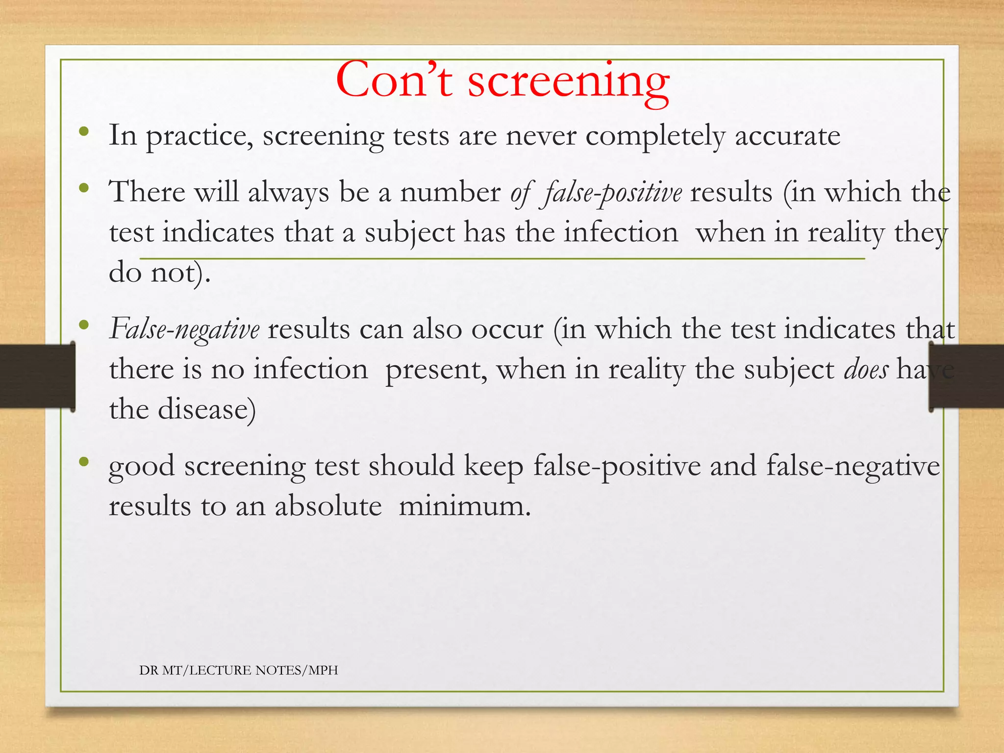 .Screening tests | PPT