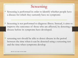 .Screening tests | PPT