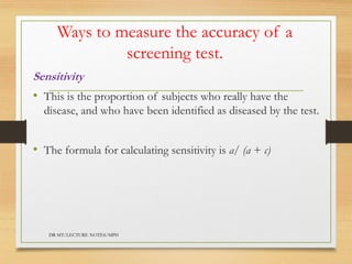 .Screening tests | PPT