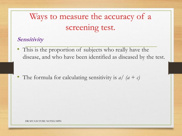 .Screening tests | PPT