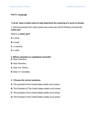 Pre post 7-th student_s edition | PDF