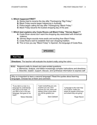 Pre post 8-th student_s edition (2) | PDF