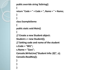 Properties and Indexers | PPTX | Programming Languages | Computing